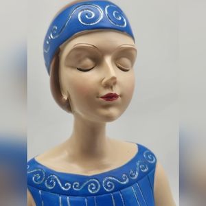 Art | Bathing Beauty Figurine Art Deco Style Miami Beach Art Deco Lady ...